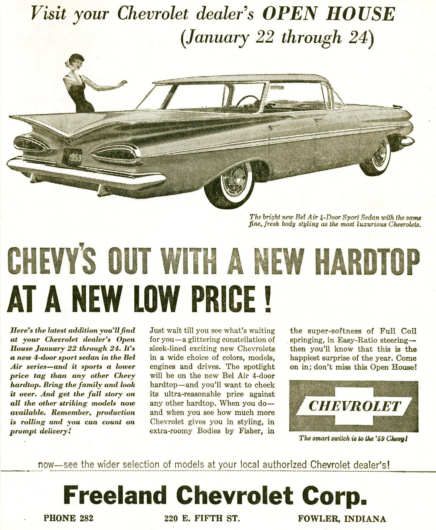 Original 1959 Chevrolet Advertising