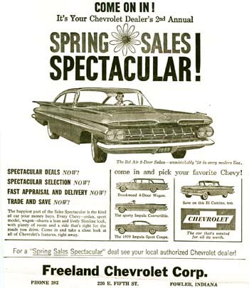 Original 1959 Chevrolet Advertising