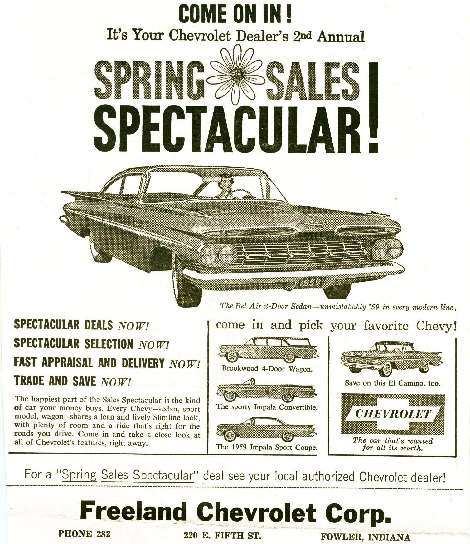 Original 1959 Chevrolet Advertising
